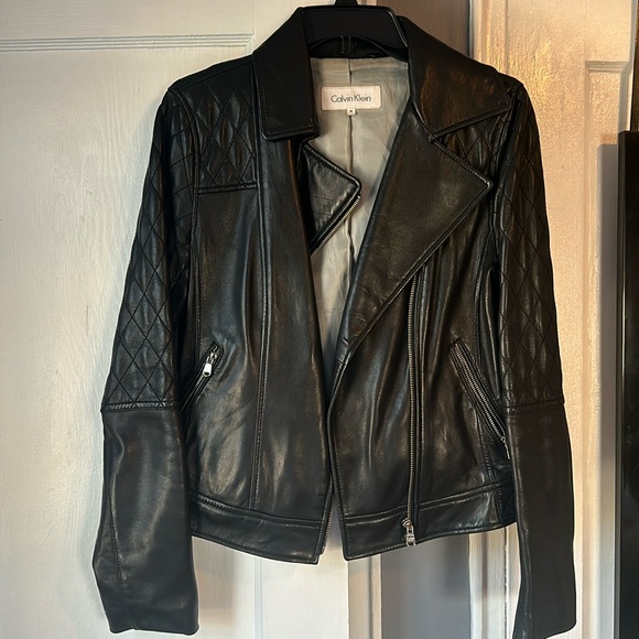Calvin Klein | Jackets & Coats | Calvin Klein Leather Jacket | Poshmark